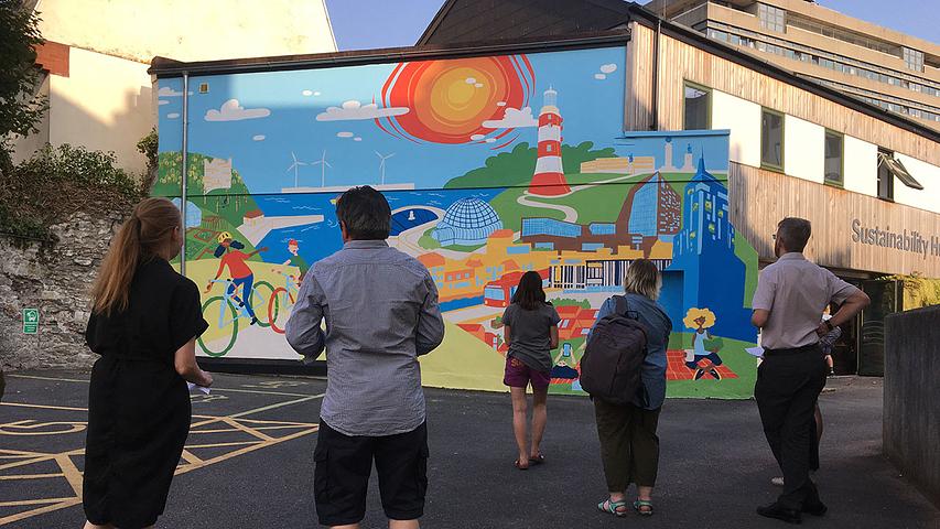 AHRC Net Zero Visions – Sustainability Hub Mural - University of Plymouth