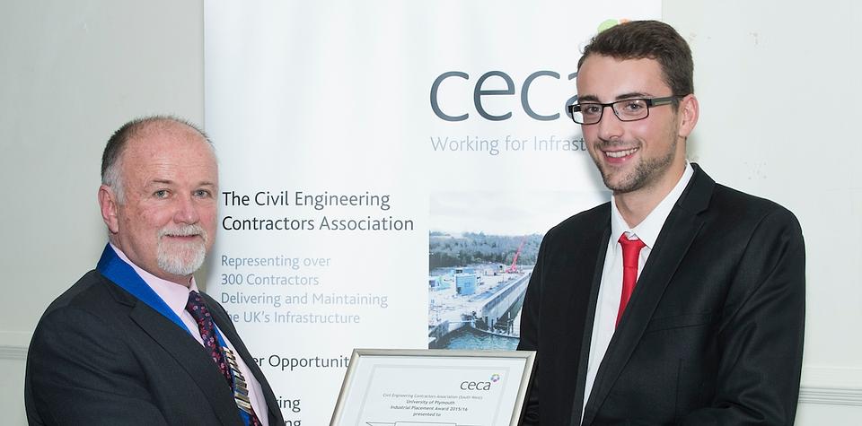 Masters student wins civil engineering placement award - University of ...