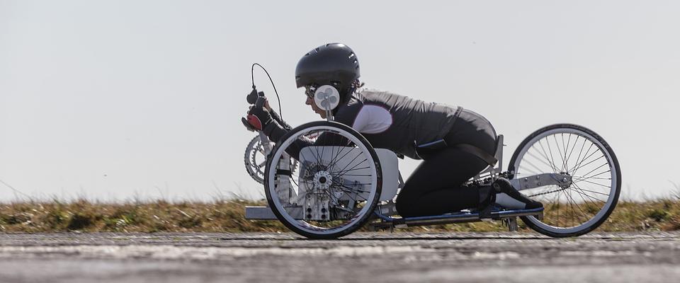 Record attempt handcycle undergoes first tests - University of Plymouth
